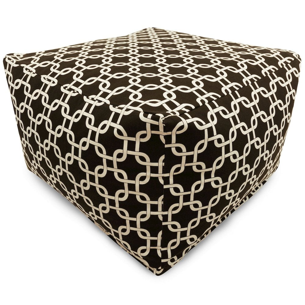 Majestic Home Goods Ottoman Pouf Links Black - Walmart.com