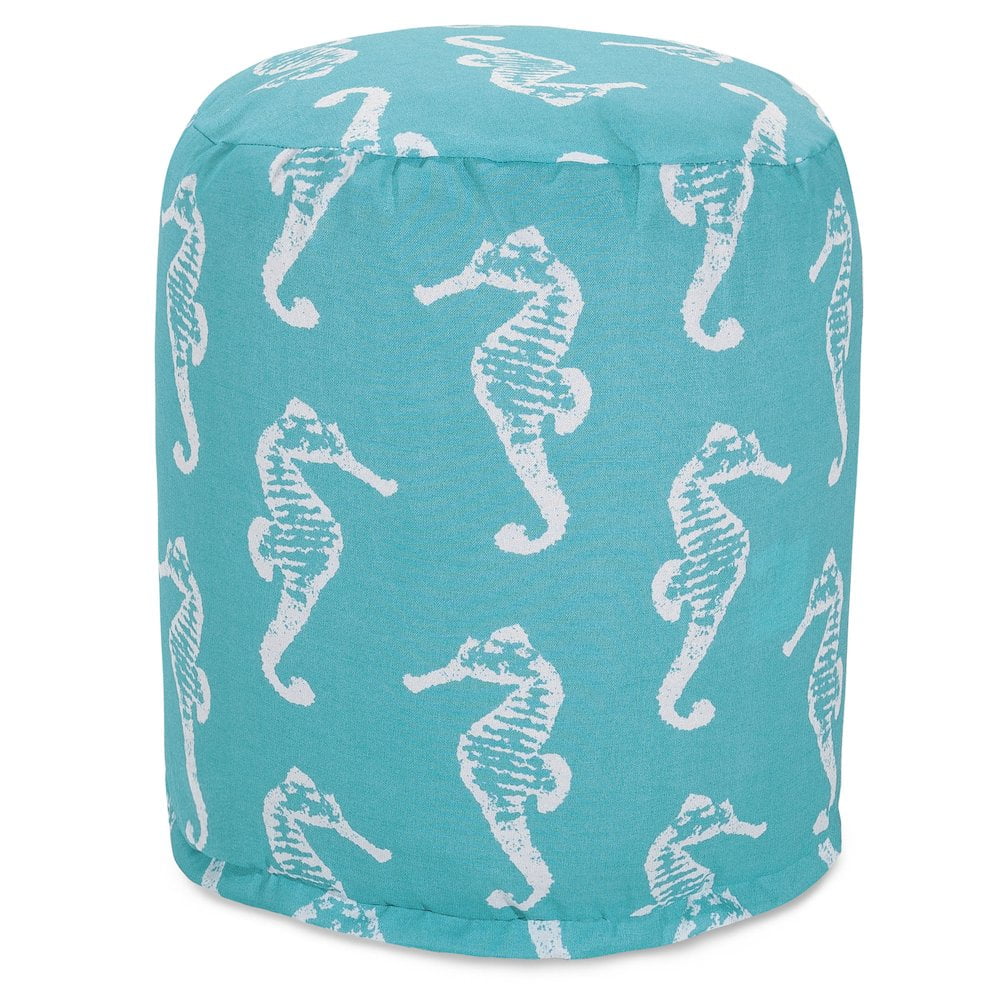 Majestic Home Goods Pouf Sea Horse Teal - Walmart.com