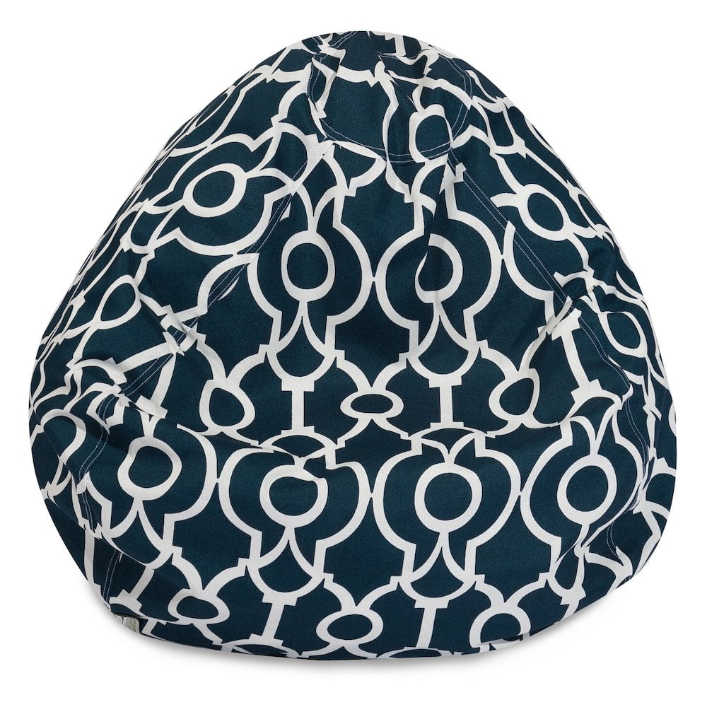 Majestic Home Goods Small Bean Bag Athens Navy - Walmart.com