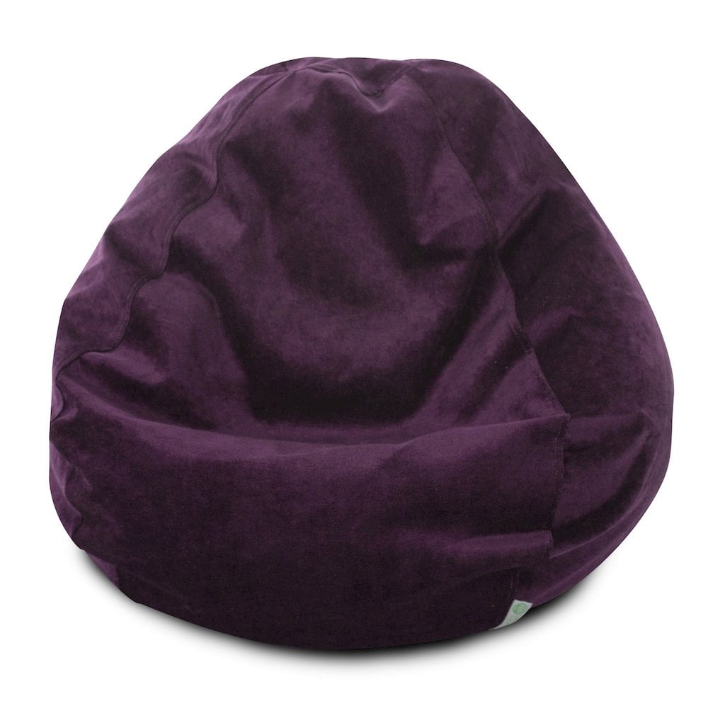 Majestic Home Goods Small Bean Bag Villa Aubergine - Walmart.com