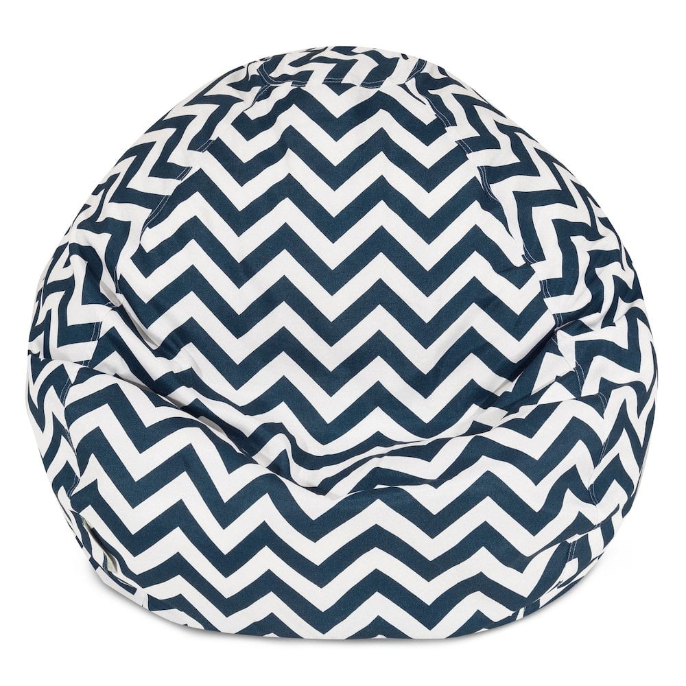 Majestic Home Goods Small Bean Bag Chevron Navy - Walmart.com