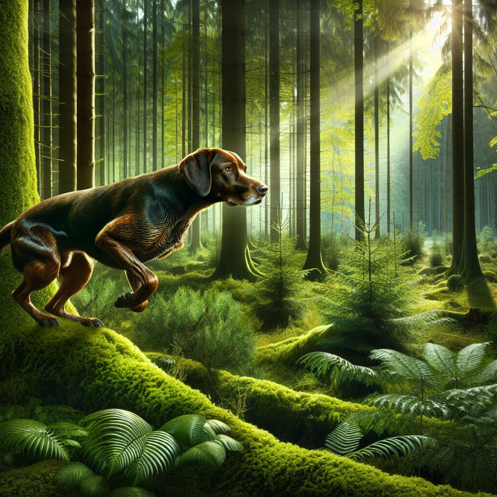Majestic Hunting Dog in Forest Setting Toy Educational Game Children's ...