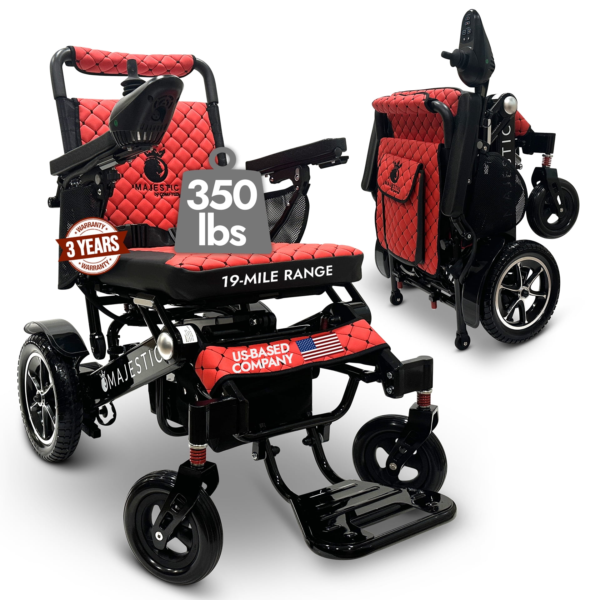 Majestic IQ-7000 Auto Folding Electric Wheelchairs for Adults ...