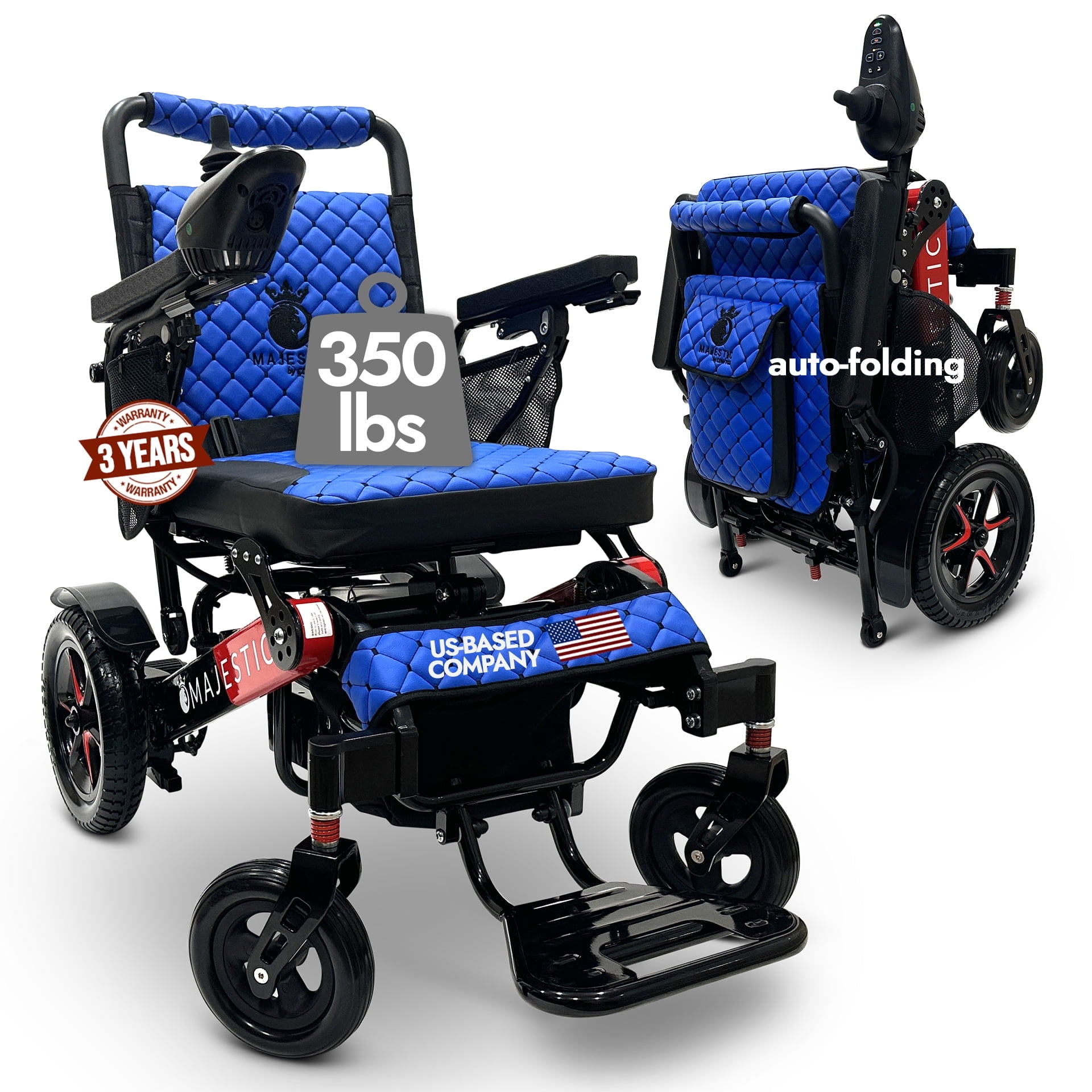 Majestic IQ-7000 Auto Folding Electric Wheelchairs for Adults ...