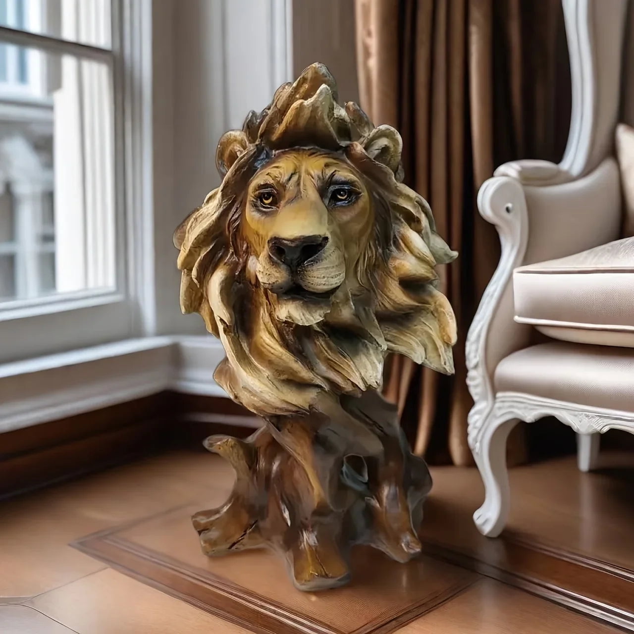 Majestic Lion Head Statue Decorative Artwork - Walmart.com