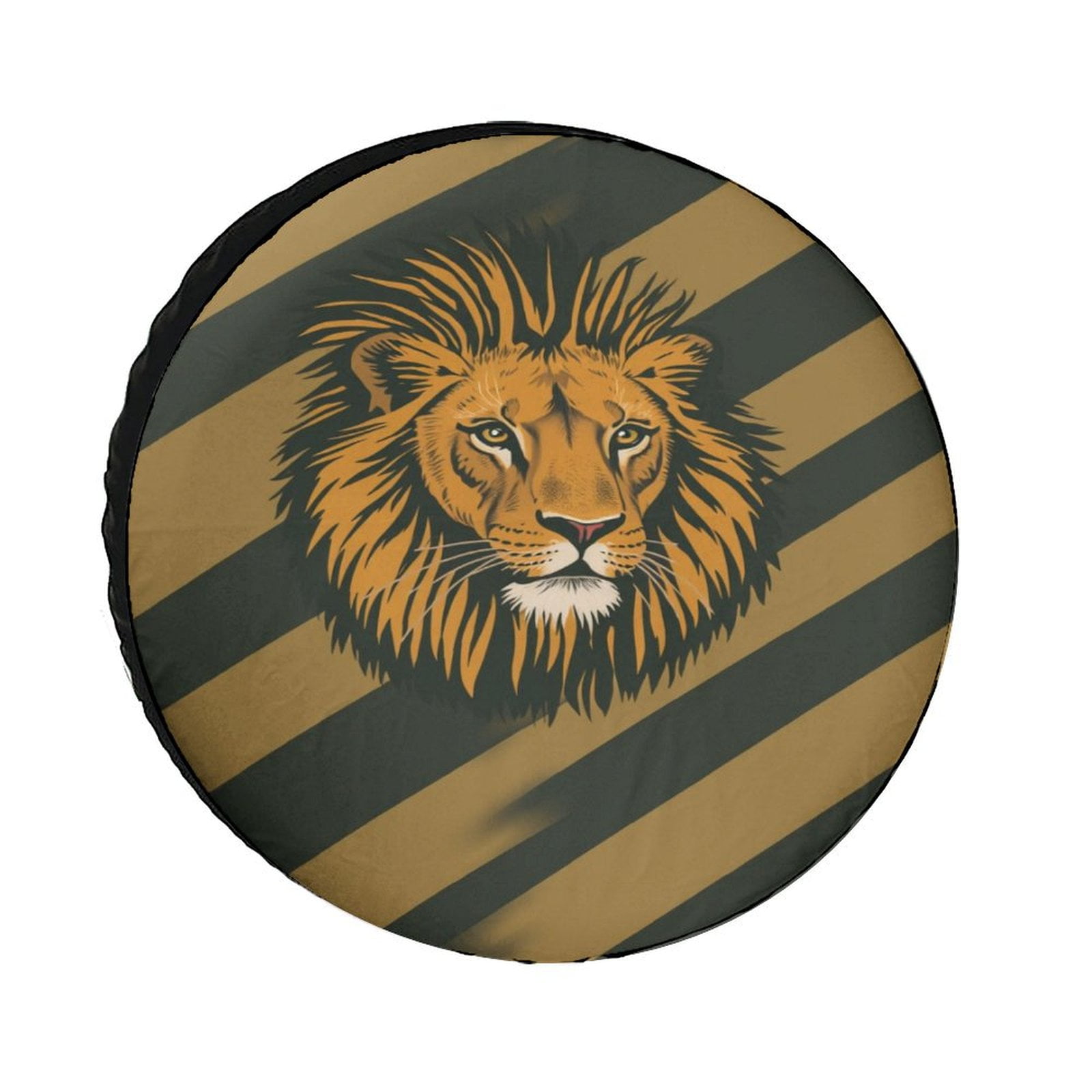 Majestic Lion Head Stripes Spare Tire Cover Weatherproof Wheel Camper ...