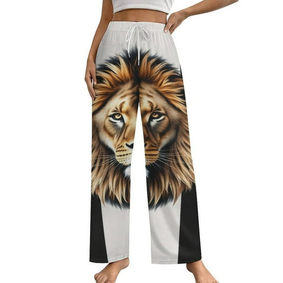 Majestic Lion Portrait(3) Women's Pajama Pants Casual Trousers - Walmart.com