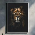 Majestic Lion Portrait Wall Art Fierce King Of The Jungle Print Bold ...