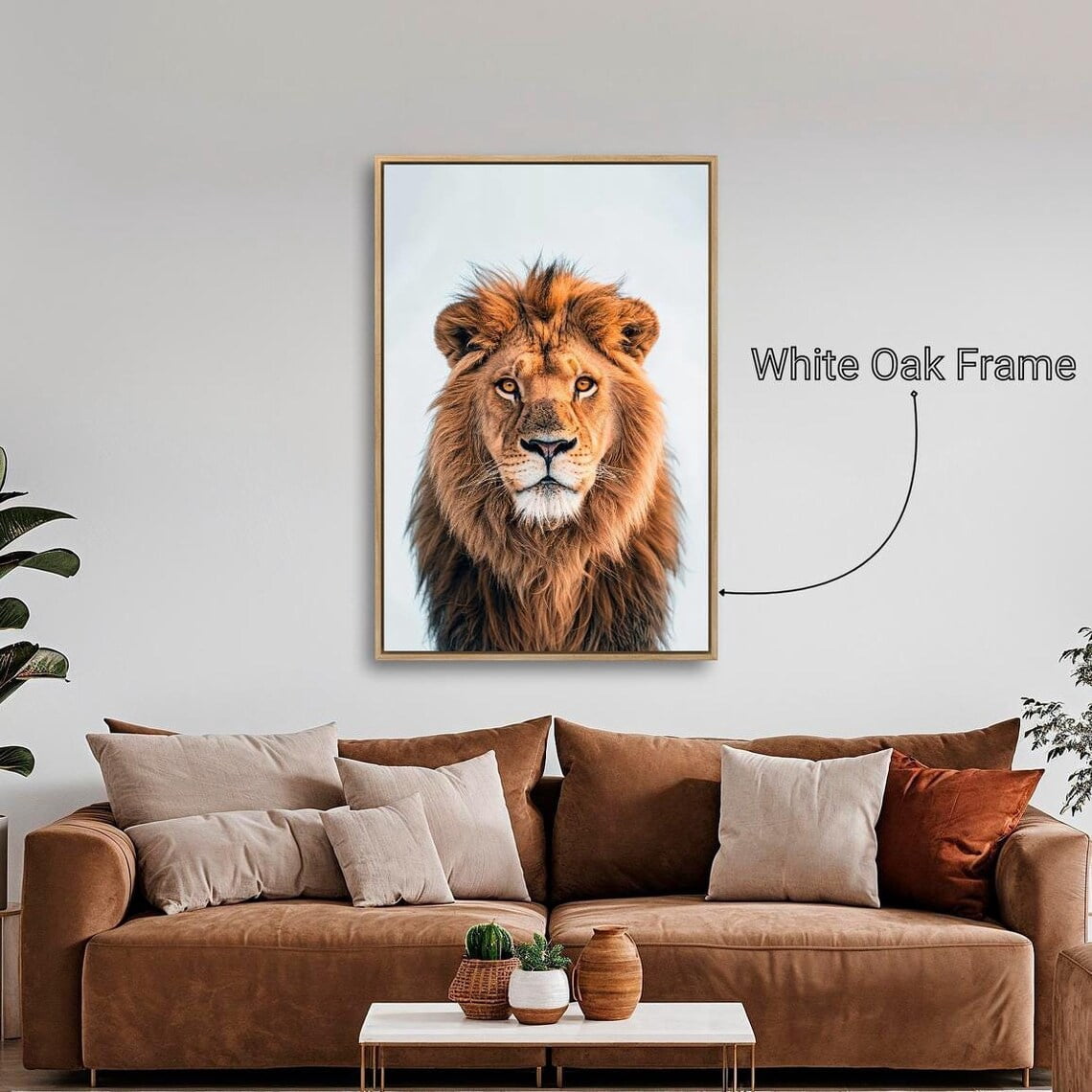 Majestic Lion Portrait Wall Art King Of The Jungle Poster Safari Animal ...