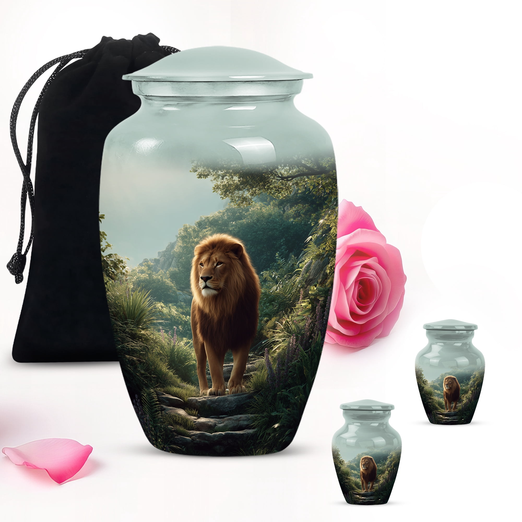 Majestic Lion Small Funeral Urns For Human Ashes Adult Male - Large ...