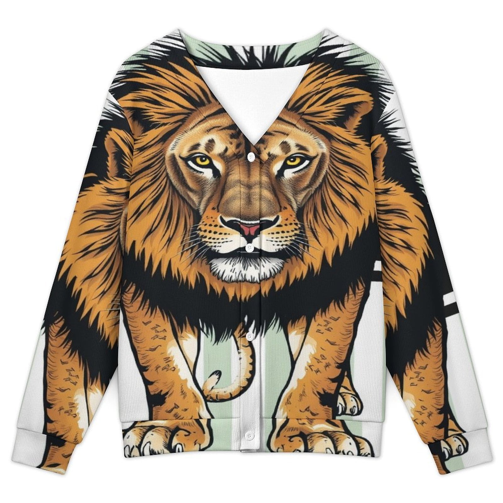 Majestic Male Lion(2) Sweater Autumn Winter Women's Outerwear - Walmart.com