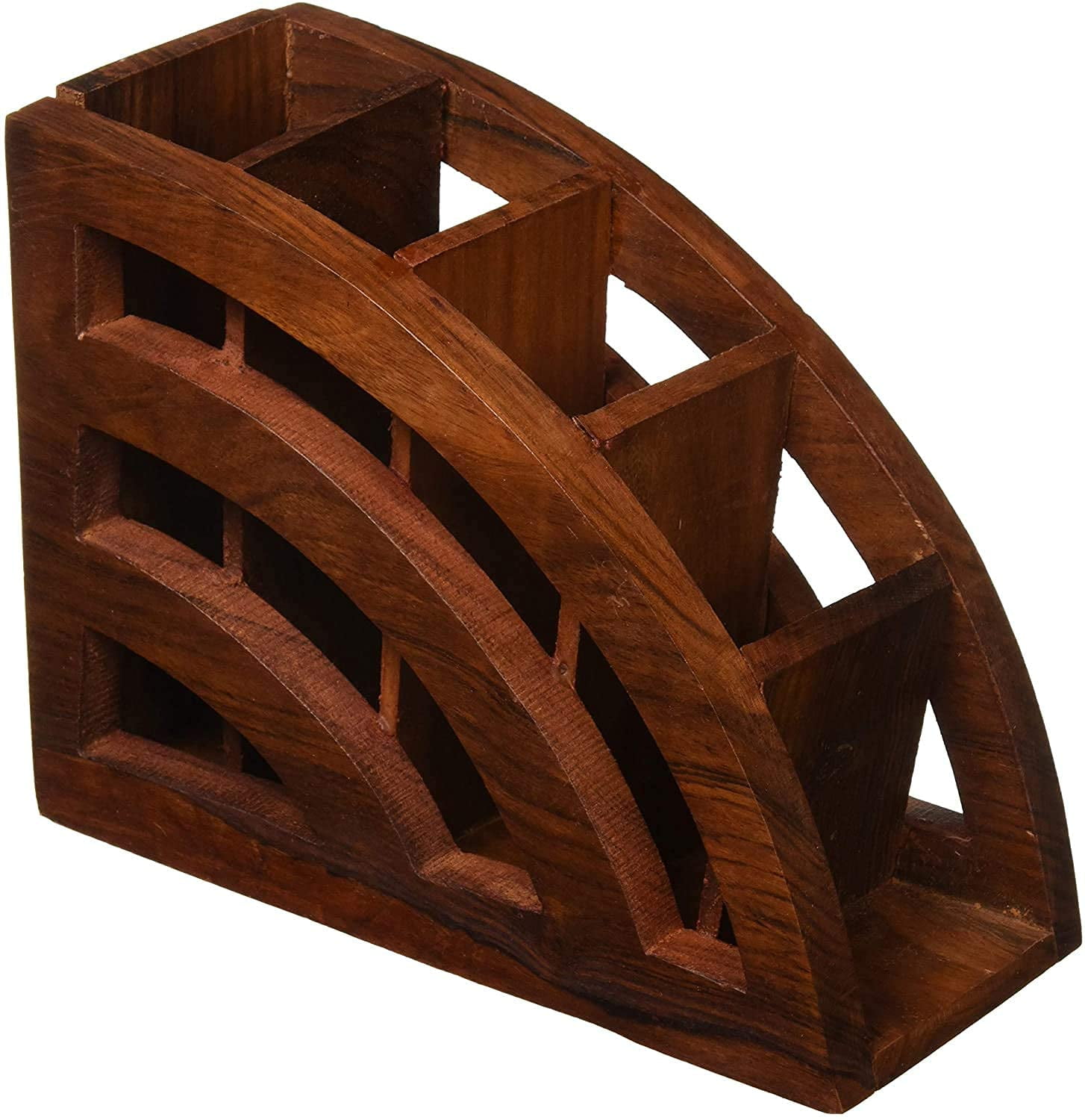 Majestic Mart Wooden Remote Control Storage Holder Stand Organizer Rack Design Wooden Handmade ...