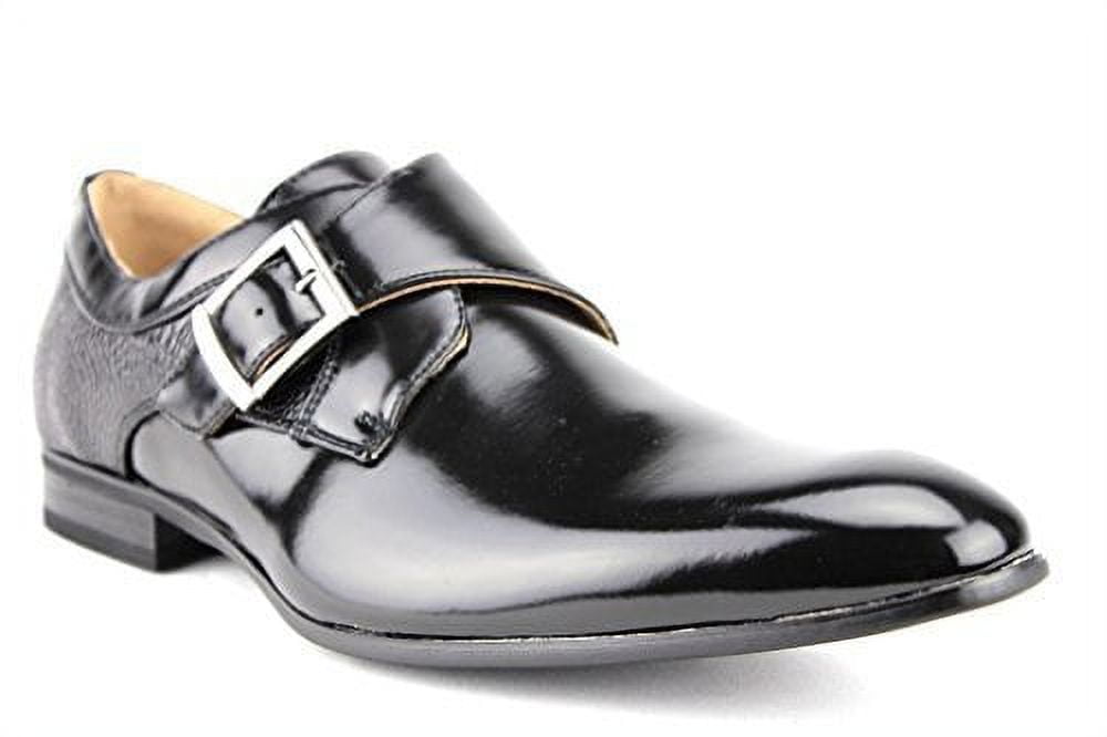 Majestic Men's 96505 Single Monkstrap Faux Snake Heel Texture Loafers ...