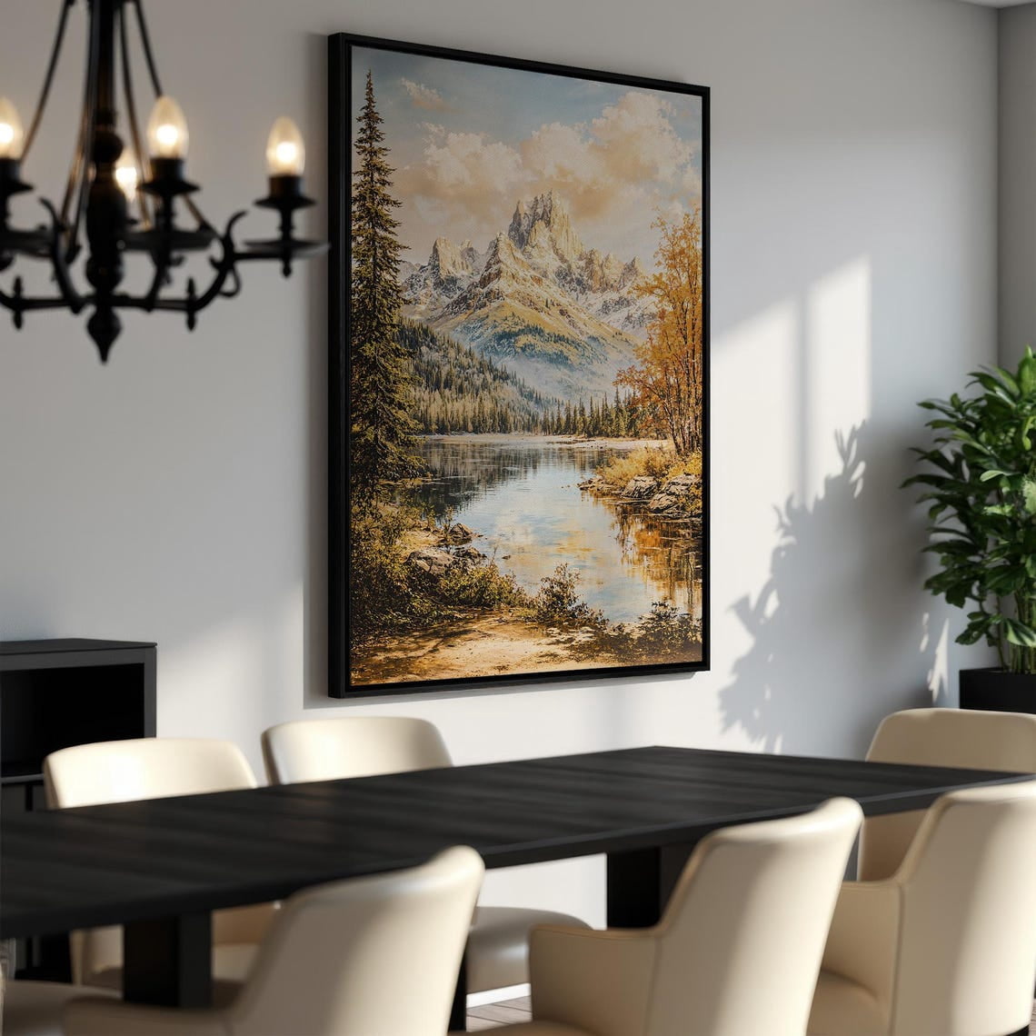 Majestic Mountain Autumn Landscape - Poster, Nature Theme Wall Art ...