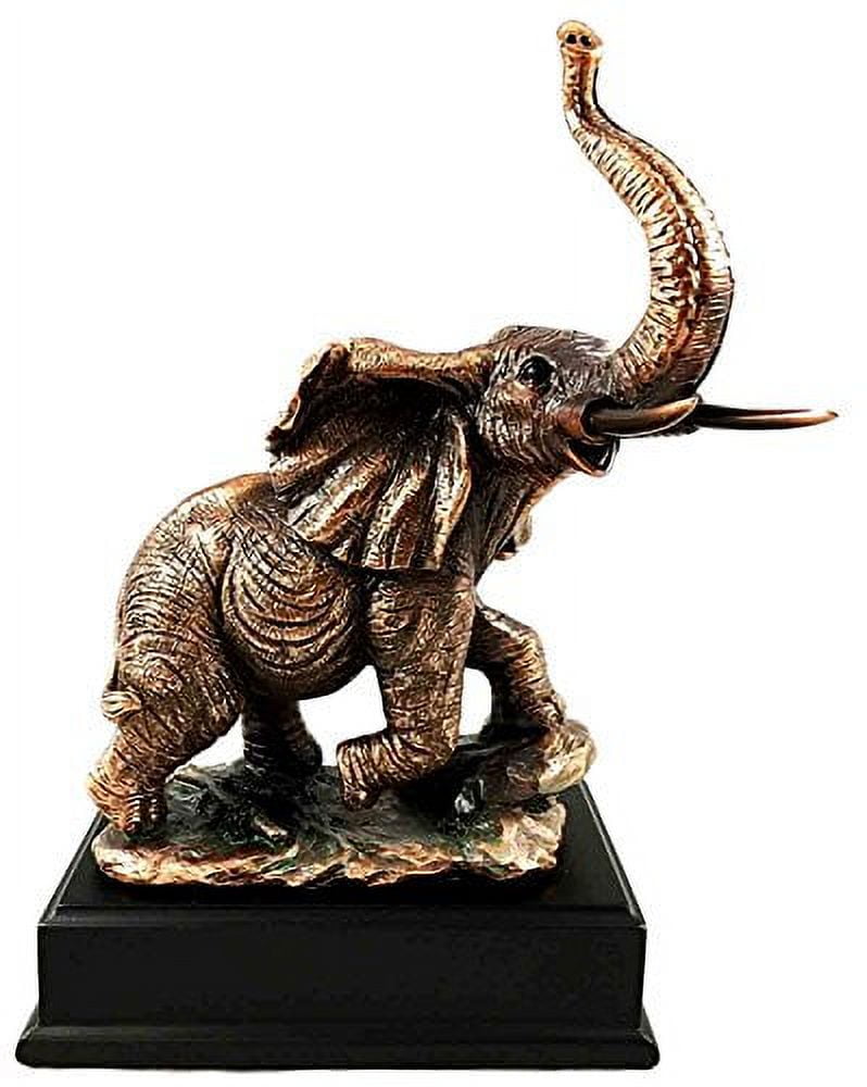 Majestic Nobility Elephant Trumpeting Bronze Electroplated Figurine ...
