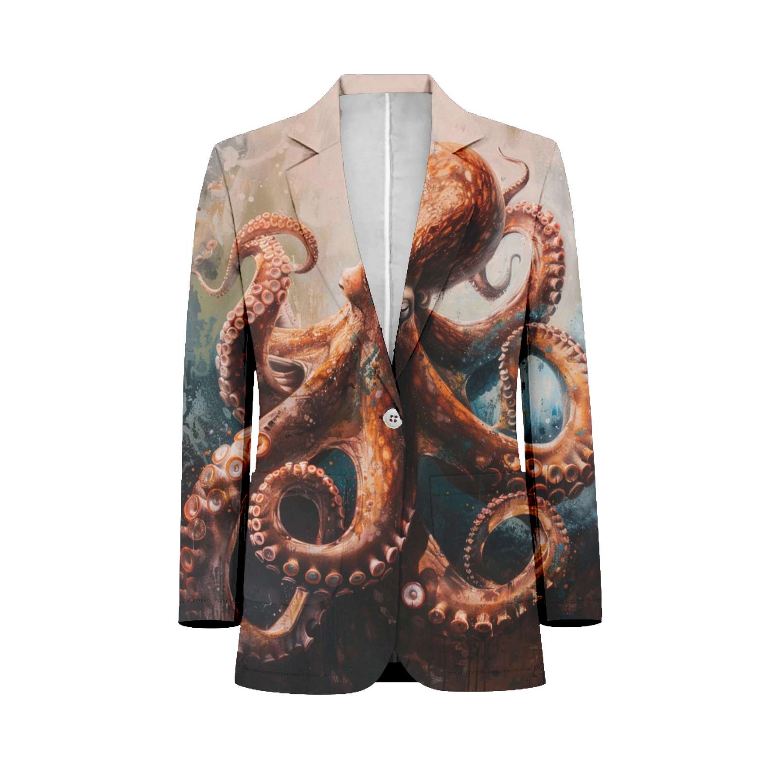Majestic Octopus Men's Suit Blazer Casual Party Wear Slim Fit Suit ...