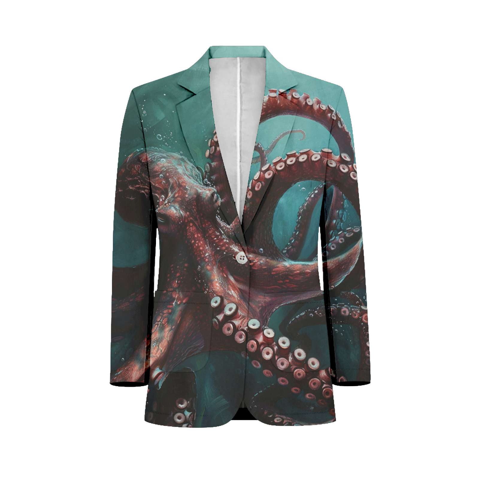 Majestic Octopus Mens Suits Shawl Collar Slim Fit Suit Mens Groom ...