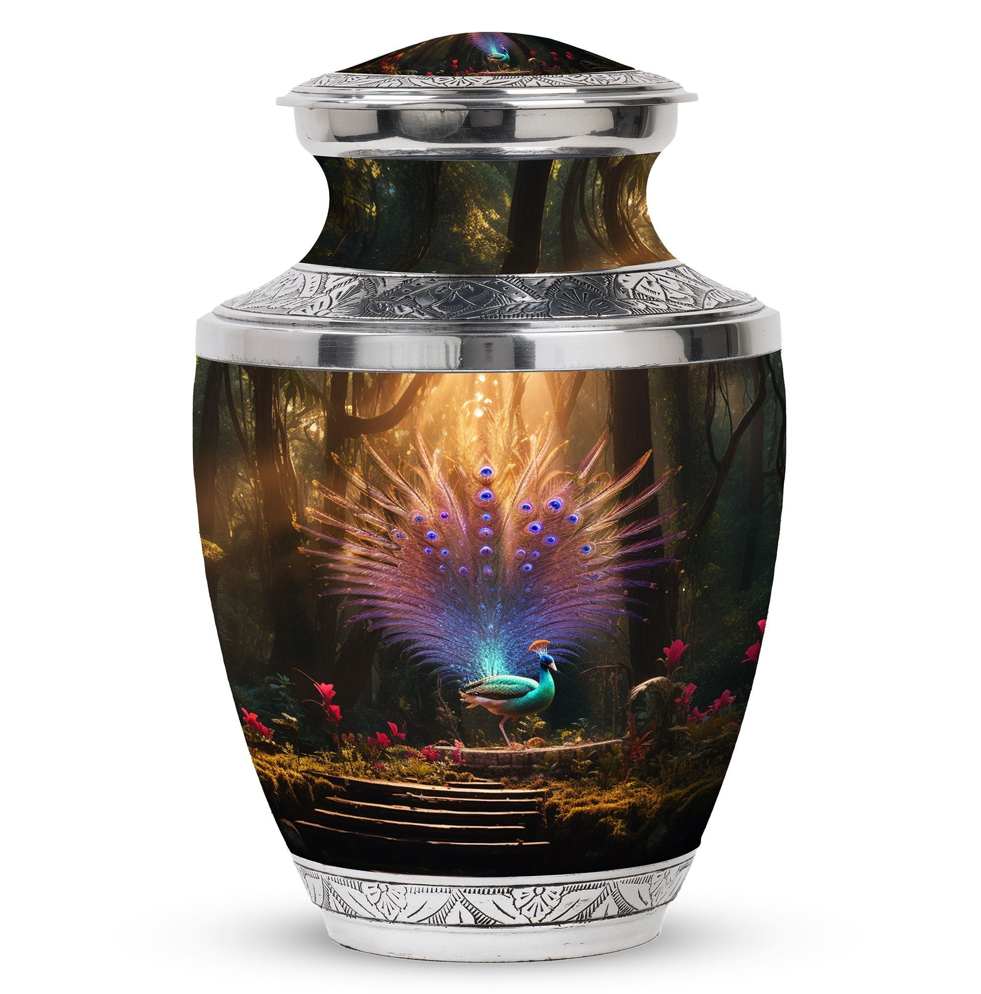 Majestic Peacock Urn For Ashes Adult Male, Memorial Cremation Urns For ...