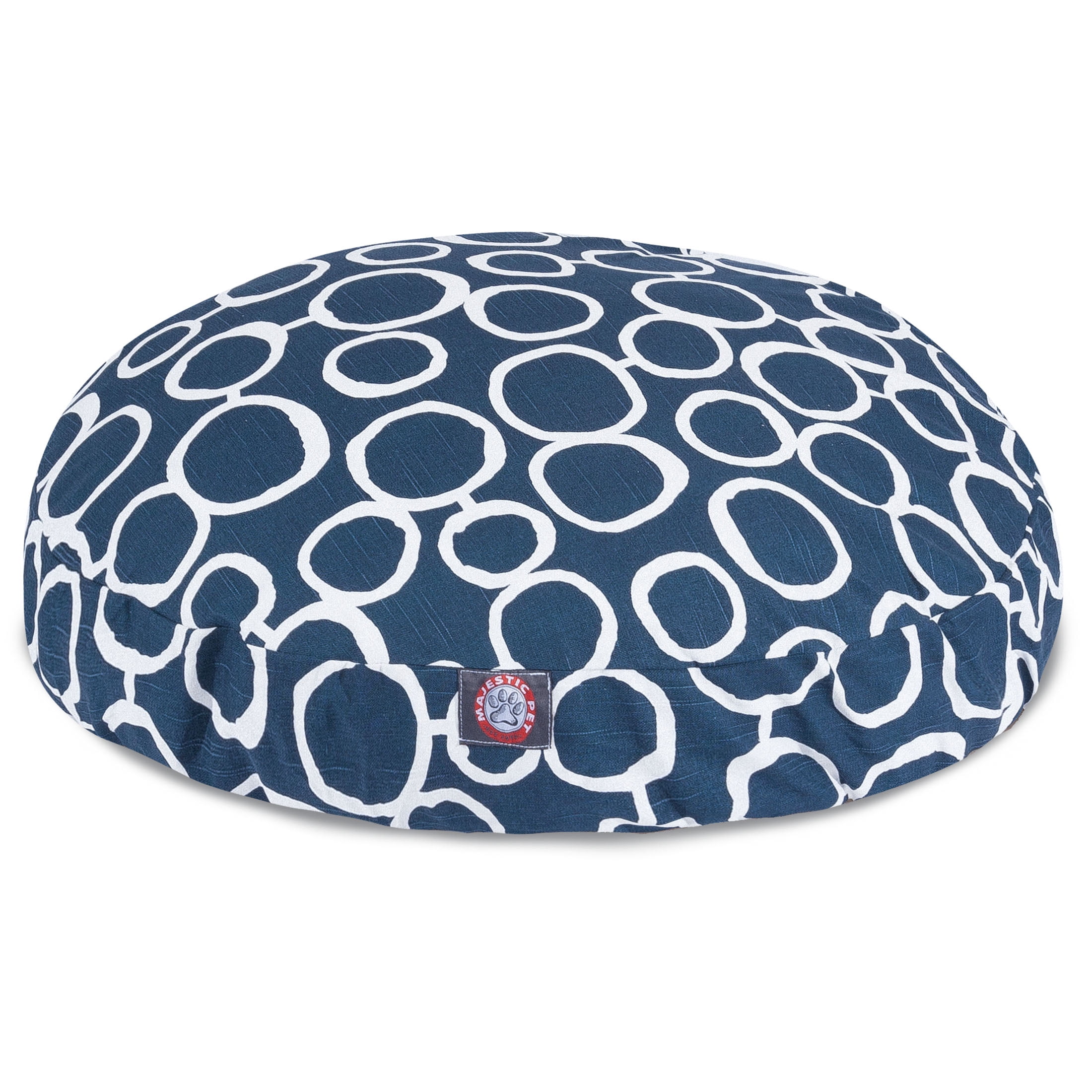 Majestic Pet Fusion Round Dog Bed Cotton Twill Removable Cover Navy ...