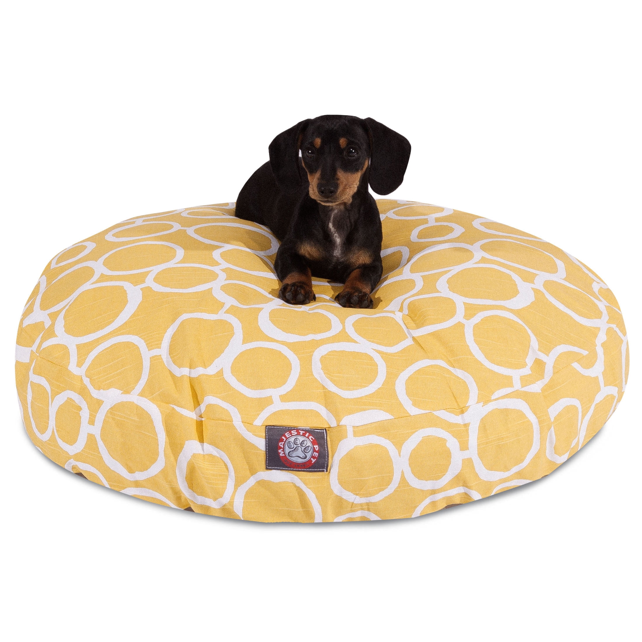 Majestic Pet | Fusion Round Pet Bed For Dogs, Removable Cover, Yellow ...