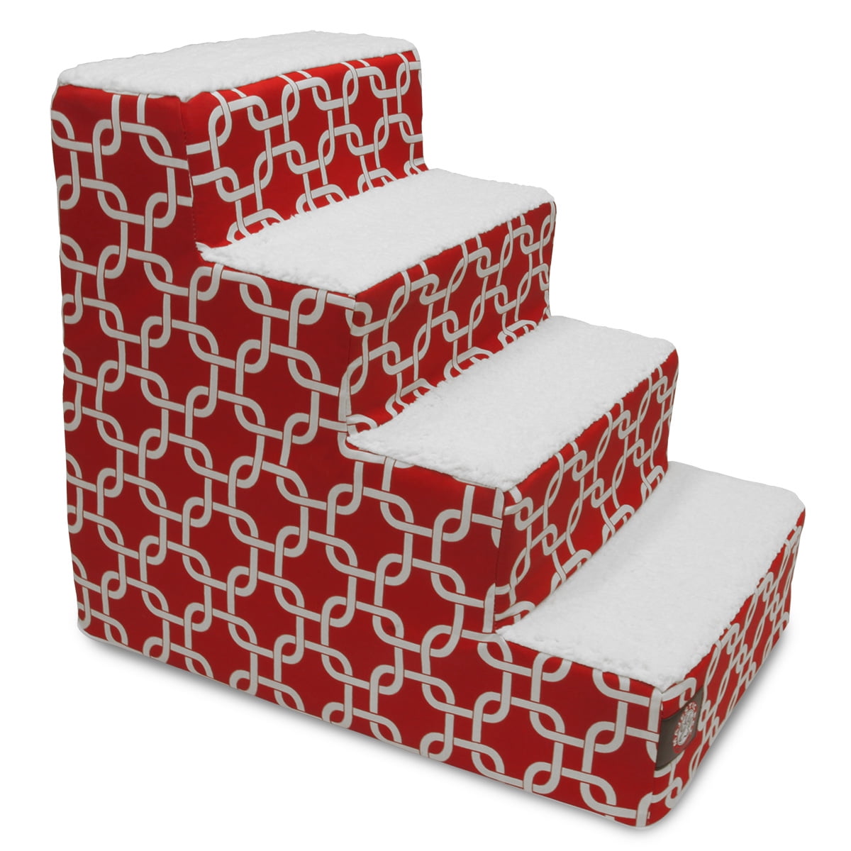 Majestic Pet Portable Links Pet Stairs Soft Sherpa Foam Step Steps for ...