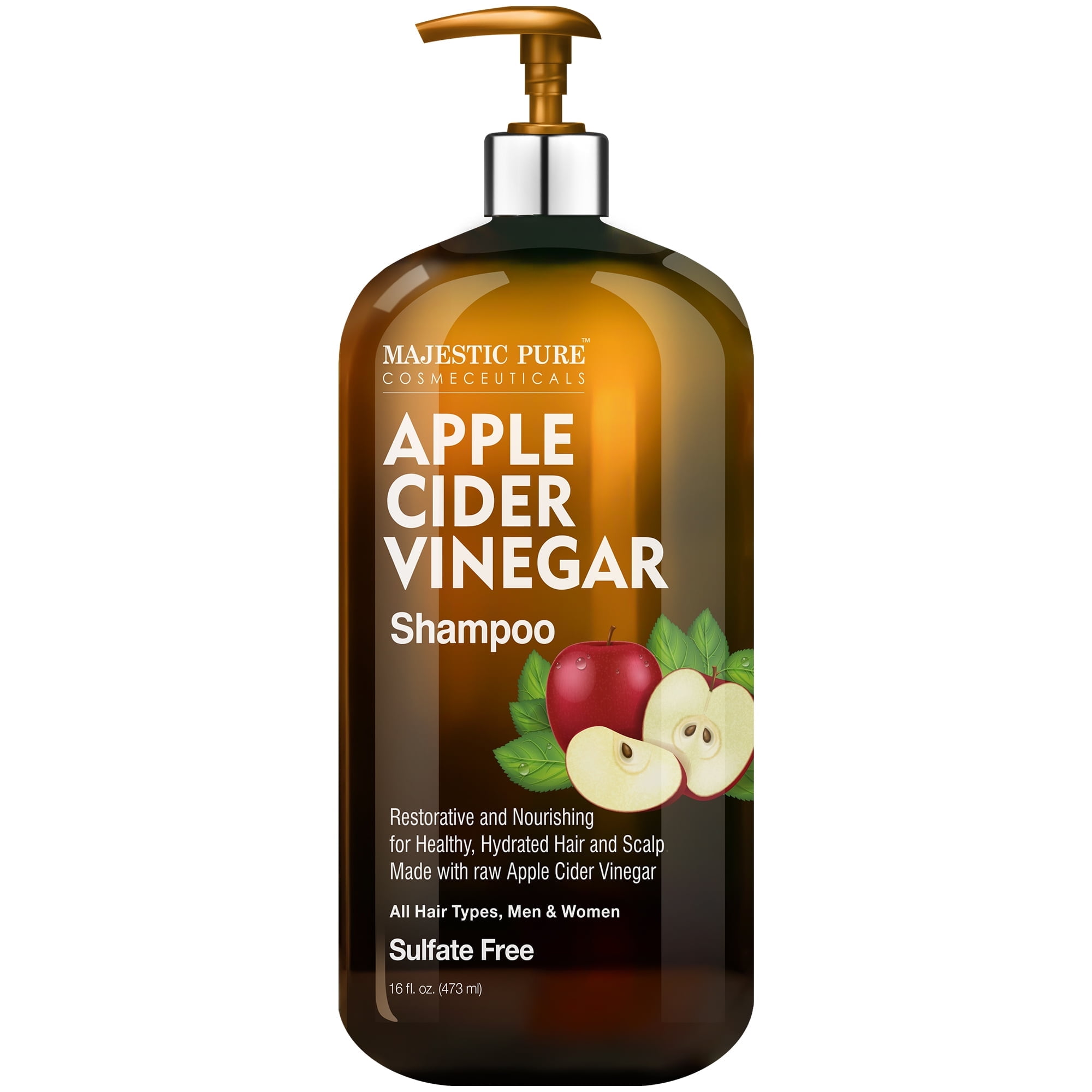 Majestic Pure Apple Cider Vinegar Shampoo, Dandruff & Frizz Control ...
