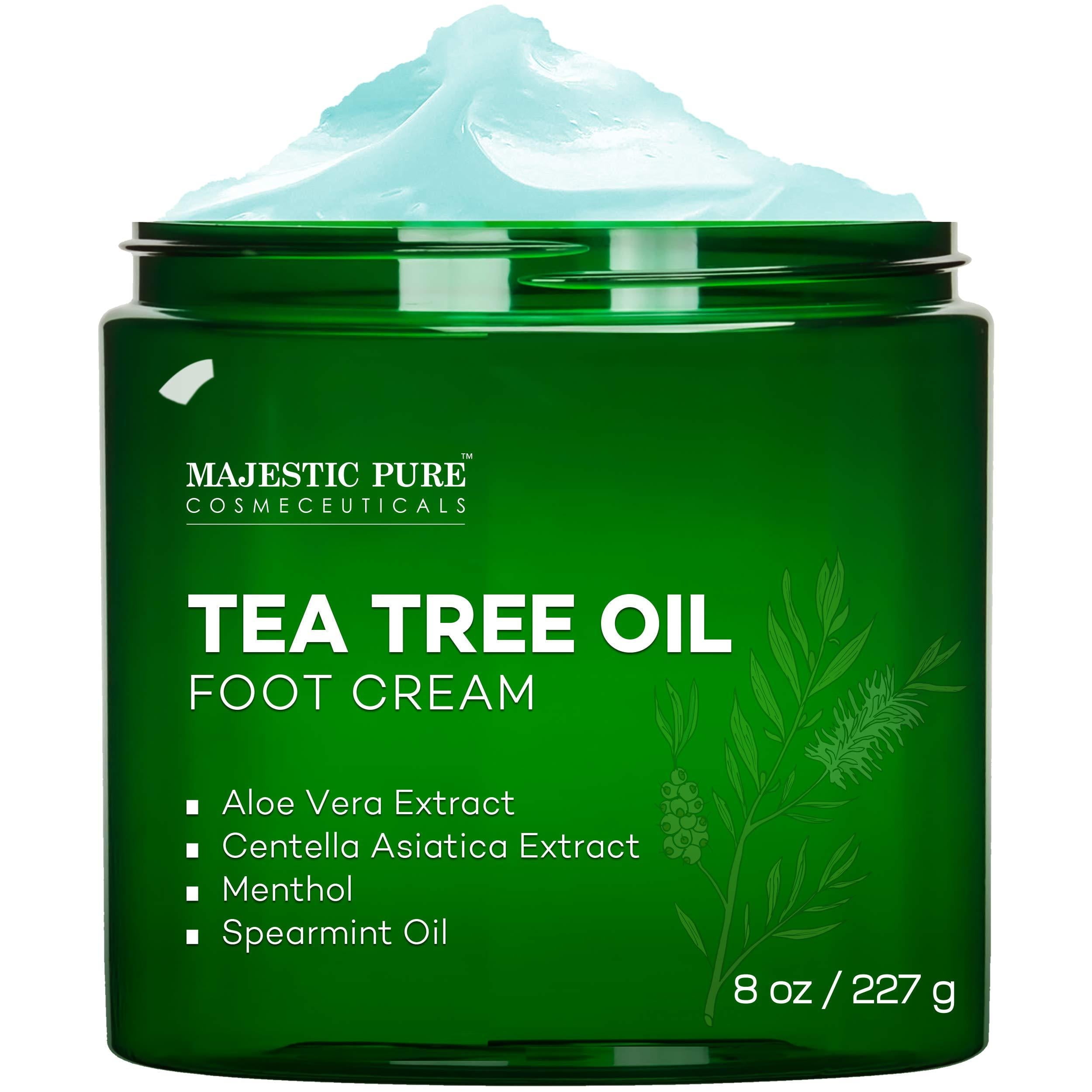 Majestic Pure Tea Tree Oil Foot Fungus Cream, Antibacterial Treatment ...