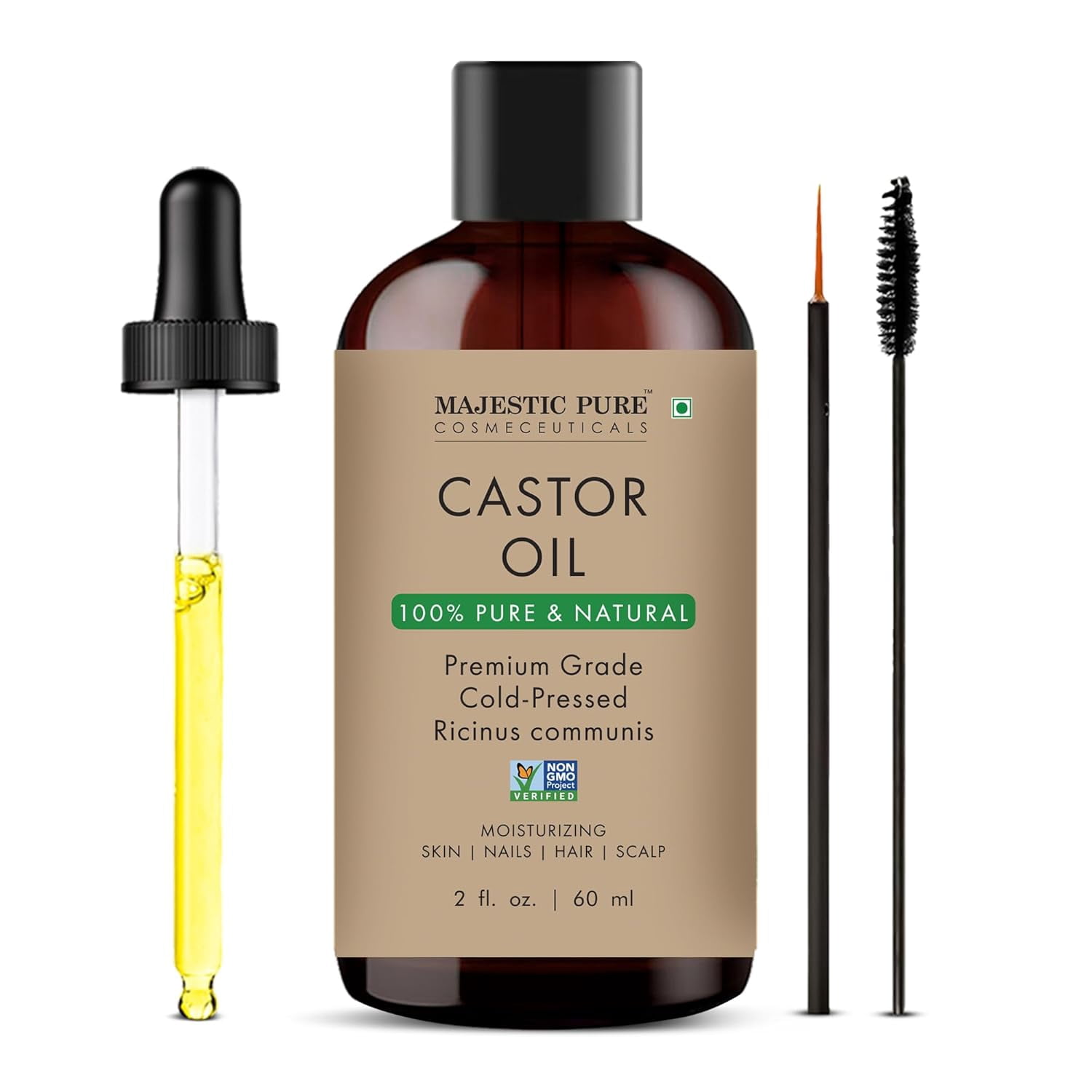 Majestic Pure Castor Oil | 100% Natural | Premium Grade Cold Pressed ...