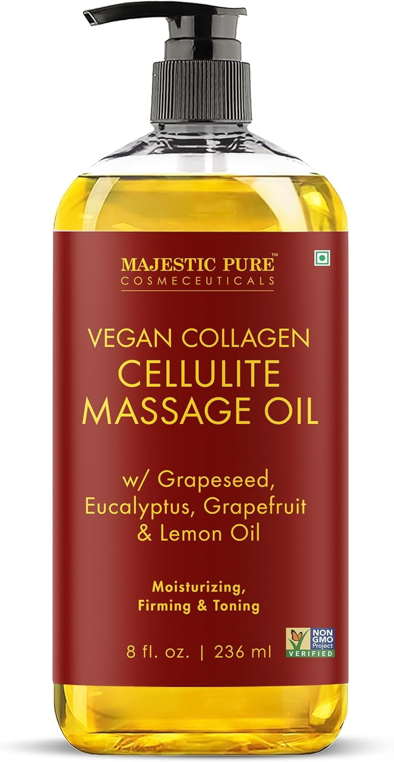 Majestic Pure Firming Body Massage Oil with Collagen | Helps Smooth the ...