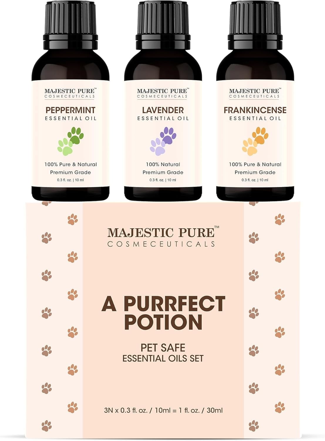 Majestic Pure, Lavender, Peppermint and Frankincense Pet Essential Oil ...