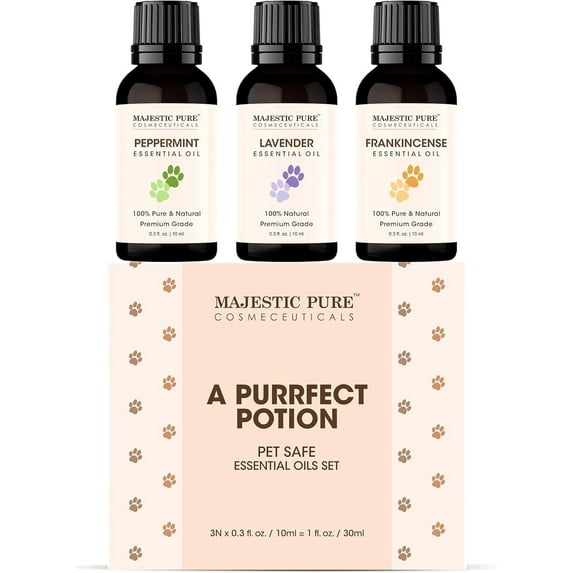 Majestic Pure, Lavender, Peppermint and Frankincense Pet Essential Oil ...