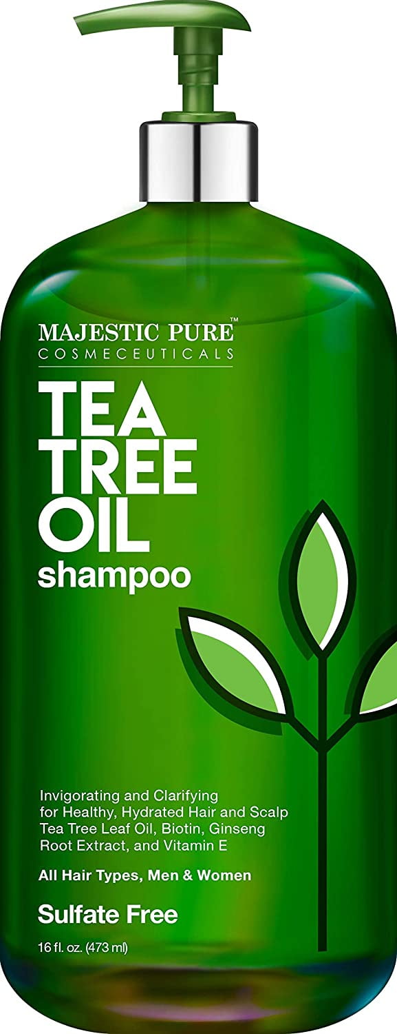 Majestic Pure Natural Tea Tree Shampoo - Safe for All Hair Types ...