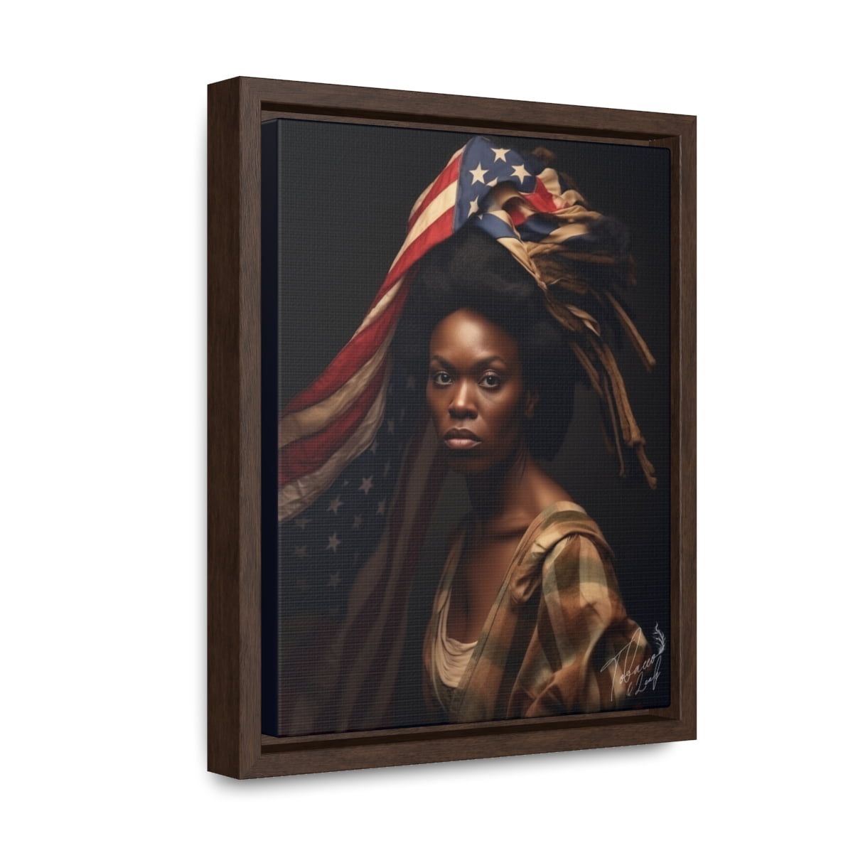 "Majestic Queen: African-American Queen with American Flag Headpiece ...