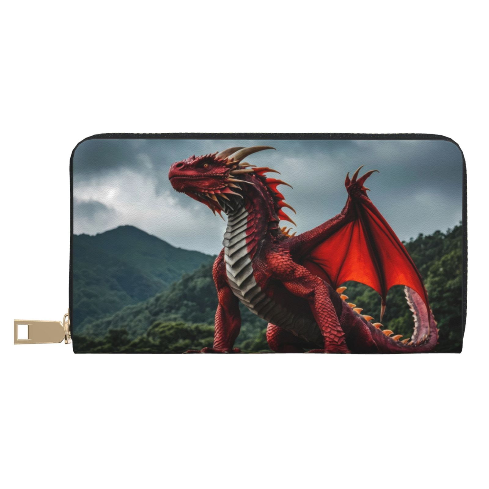 Majestic Red Dragon Wallet Women, Leather Bifold Multi Card Wallet ...