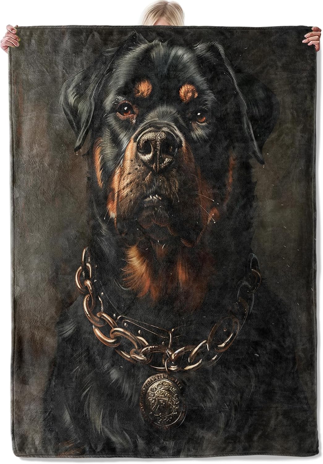 Majestic Rottweiler Blanket Gifts for Boys Dog Lovers, Soft Warm Cozy ...