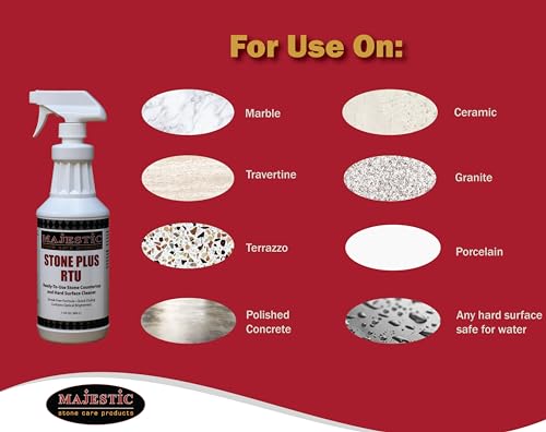 Majestic Stone Plus Value Kit : Marble, Granite, Natural Stone Cleaner ...