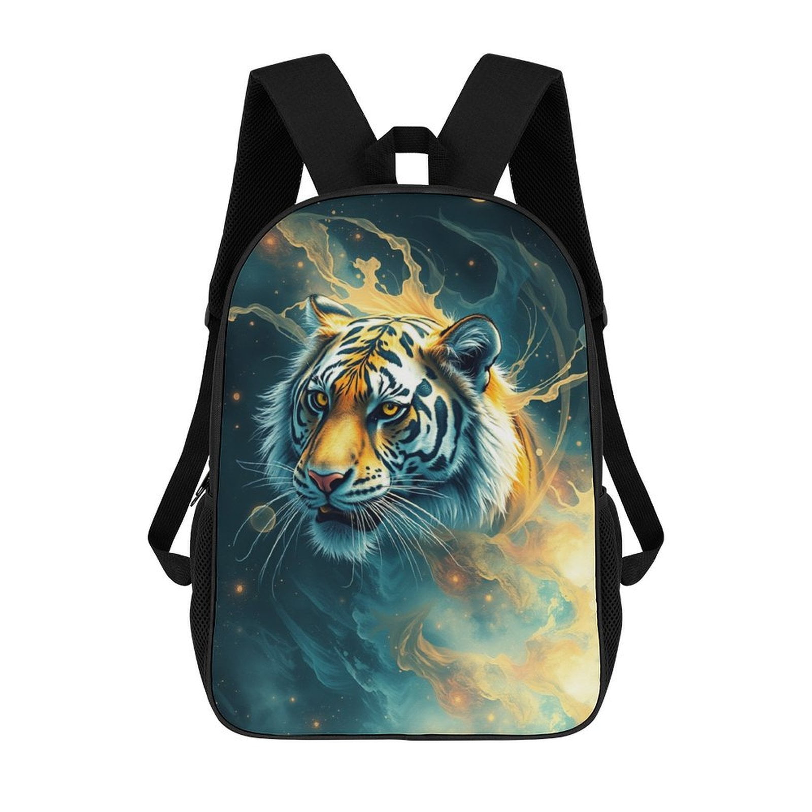 Majestic Tiger Cosmic Art Vibrant Colors Backpack Lightweight Outdoor ...