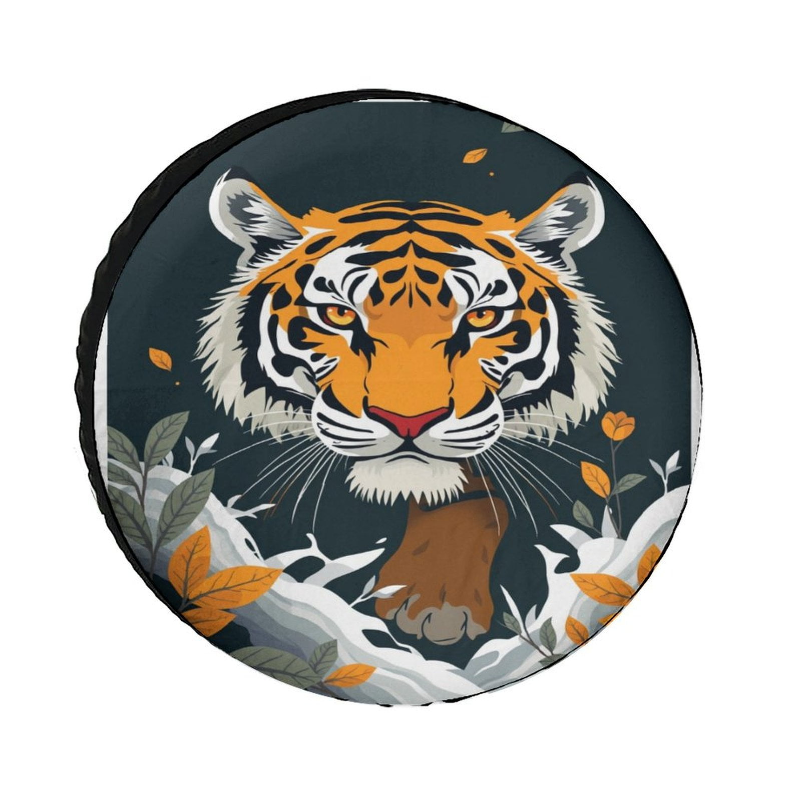 Majestic Tiger Forest Foliage Art Spare Tire Cover Universal Wheel Tire ...