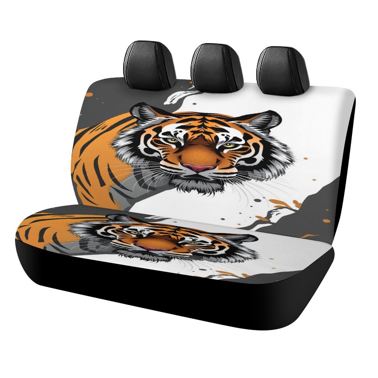 Majestic Tiger Intense Gaze Powerful Predator Wildcat Art Car Back Seat ...