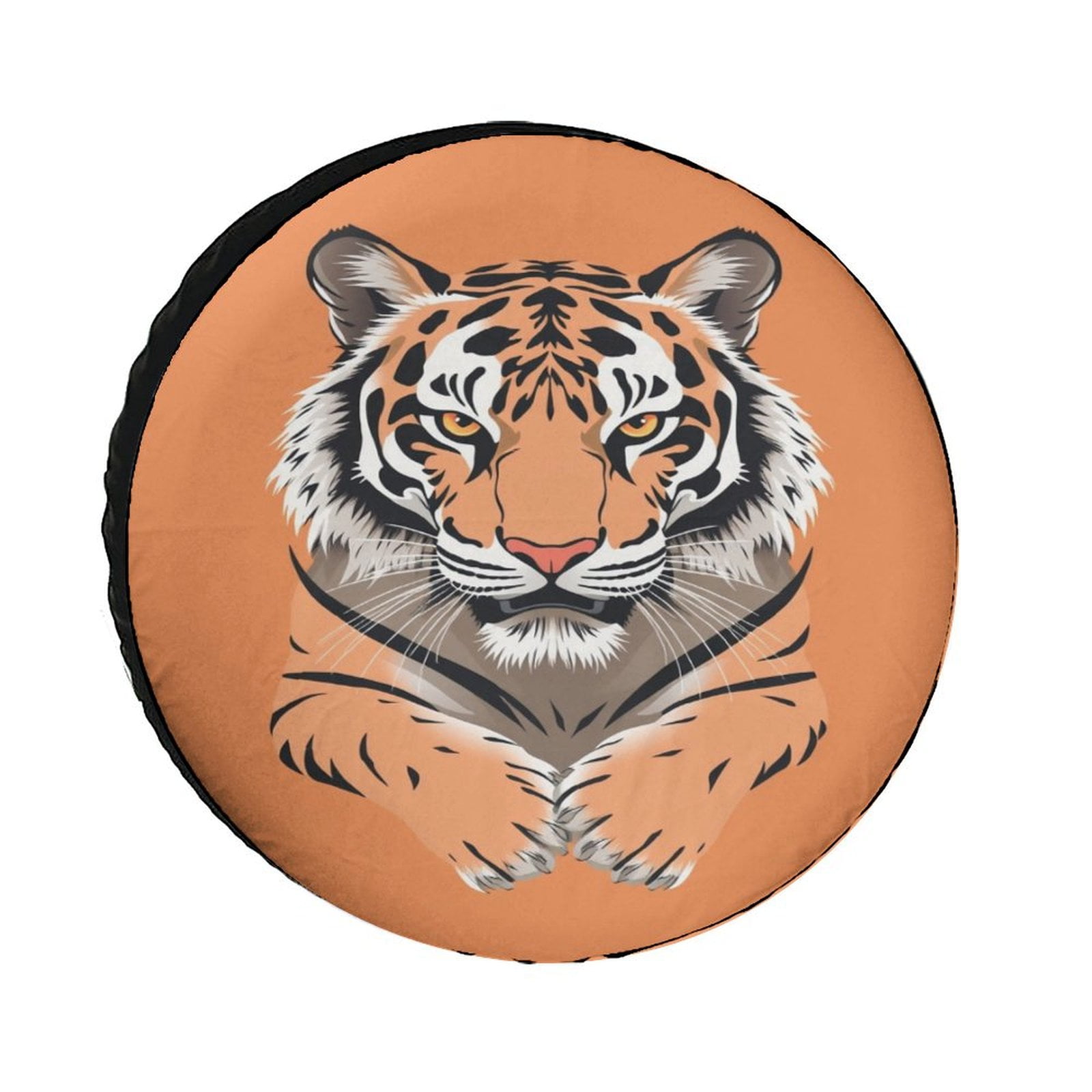 Majestic Tiger Orange Background Spare Tire Cover Weatherproof Wheel ...