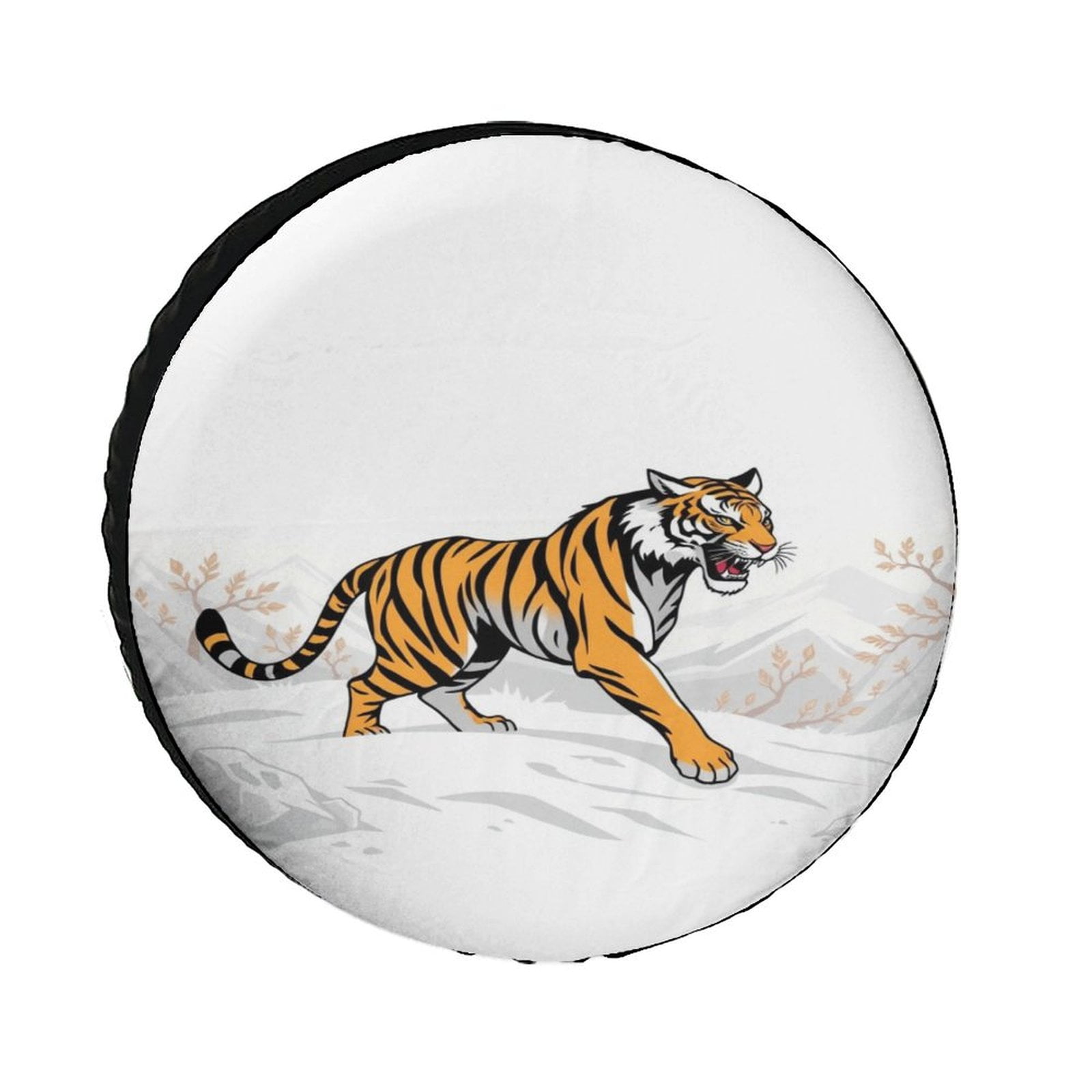 Majestic Tiger Prowls Snowy Mountains Spare Tire Cover Weatherproof ...