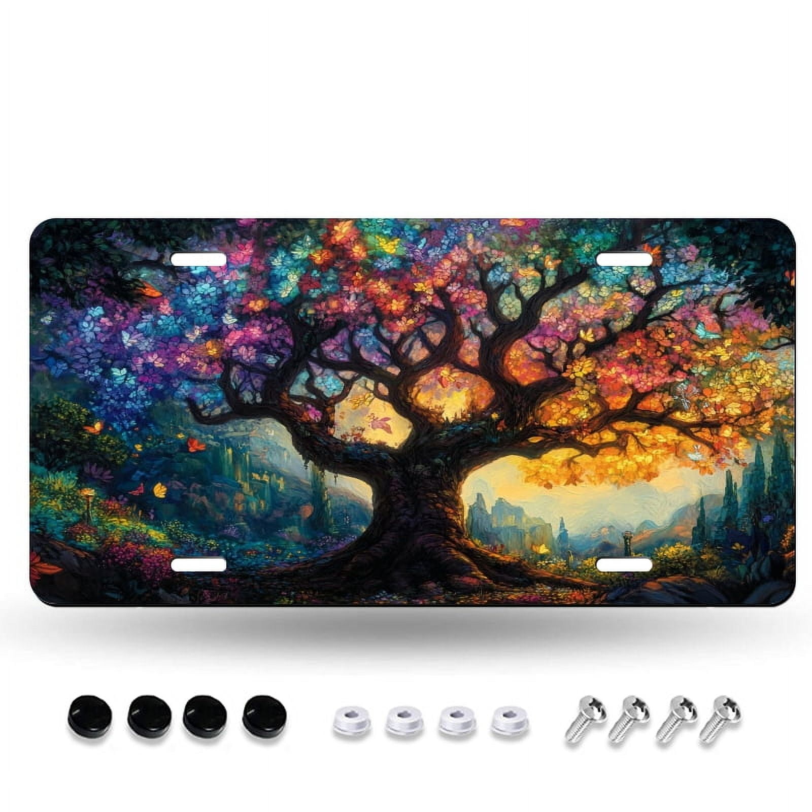 Majestic Tree with Sprawling Branches License Plate Frame, Decorative ...