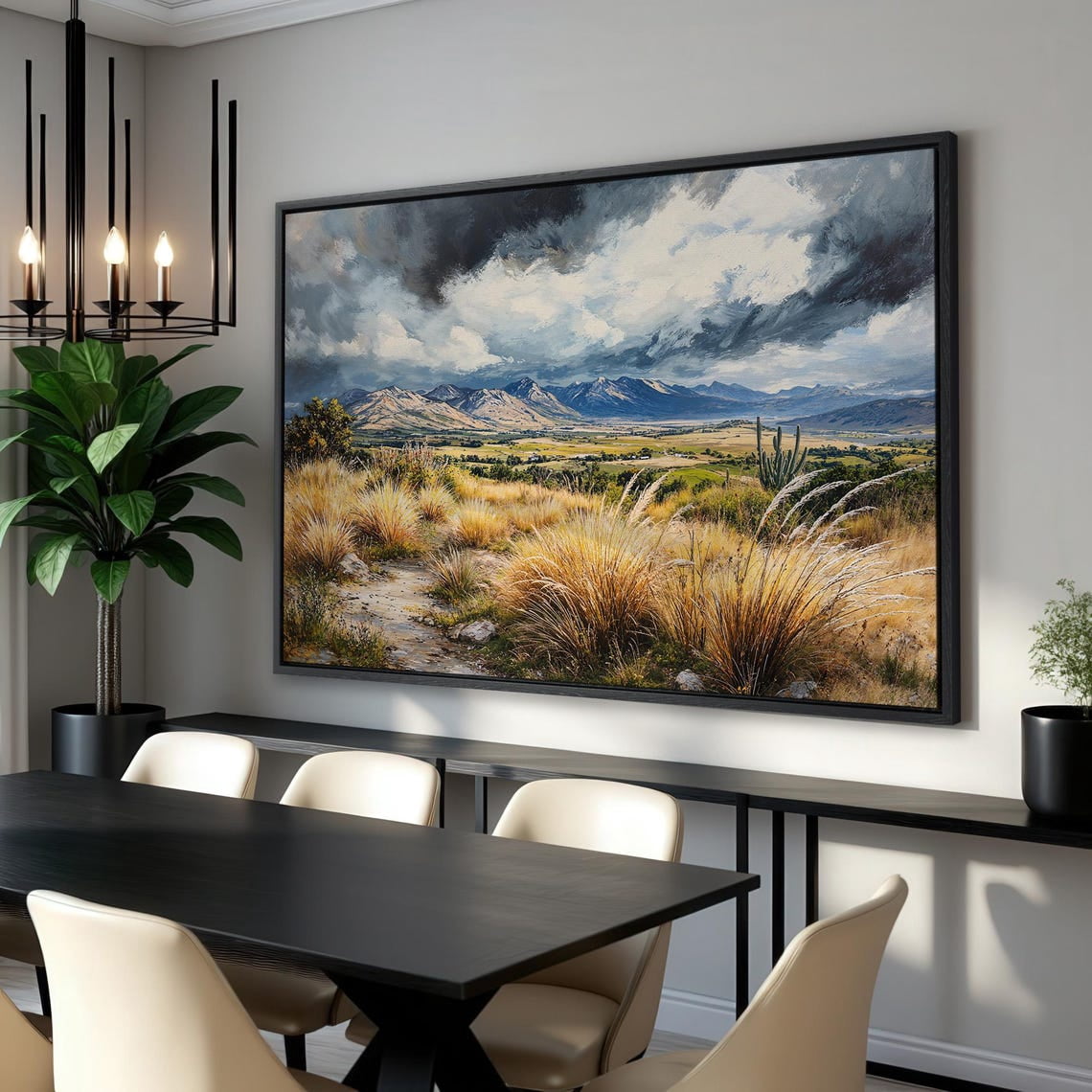 Majestic Western Landscape Poster - Scenic Art, Nature Outdoor Scenery ...