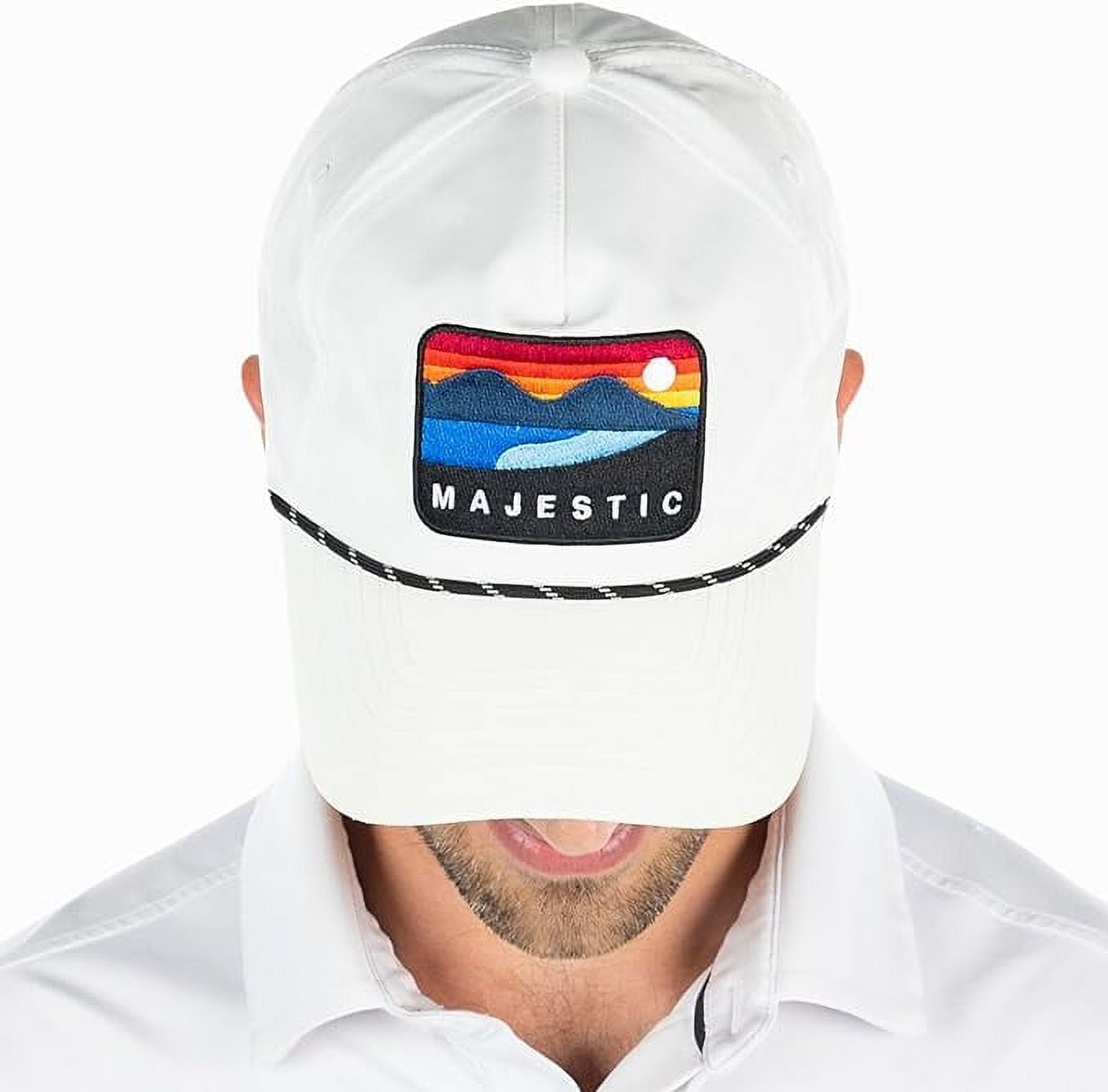 Majestic - White Cap (Black/White Rope) - Walmart.com