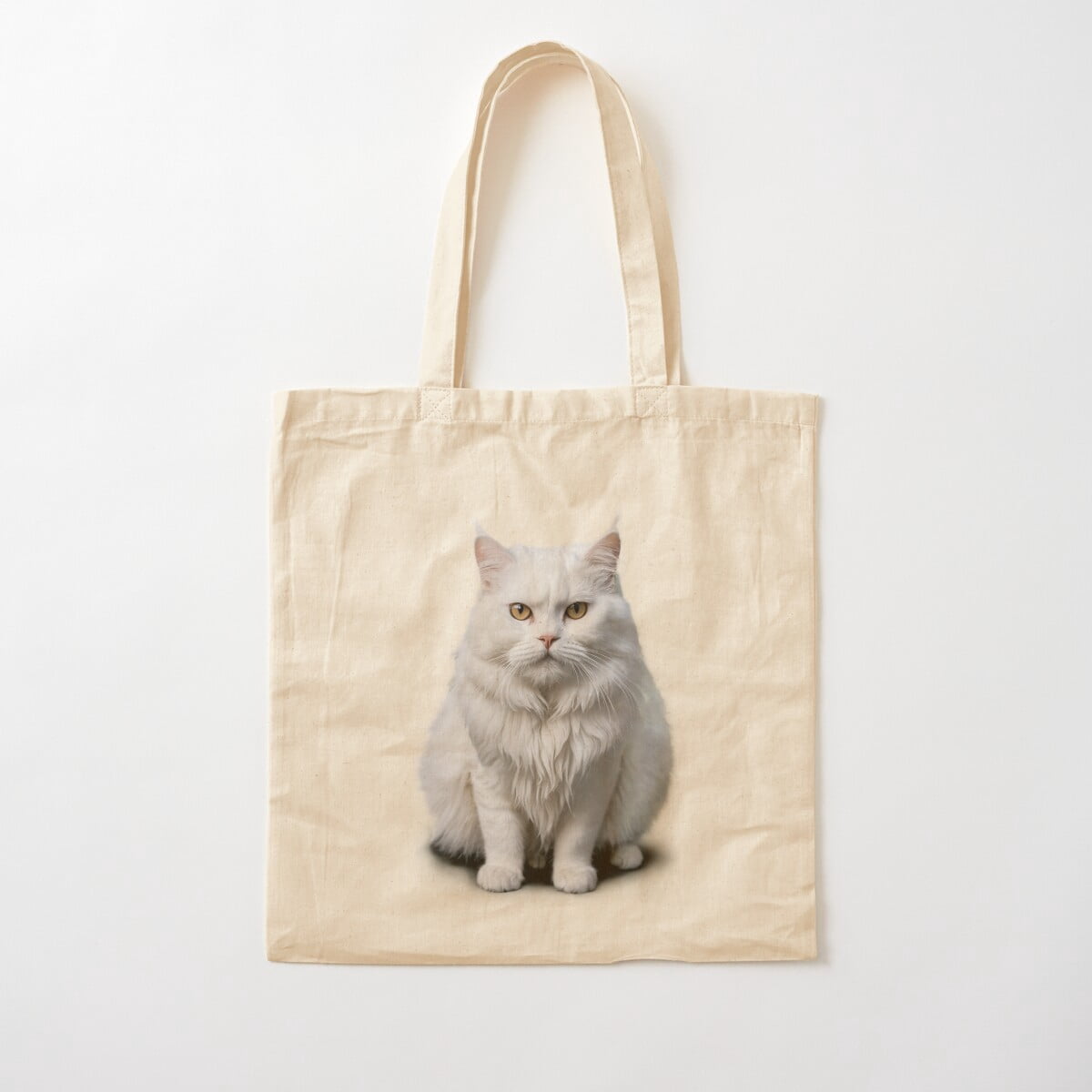 "Majestic White Persian Cat" Cotton Tote Bag Canvas Tote Bag, Family ...