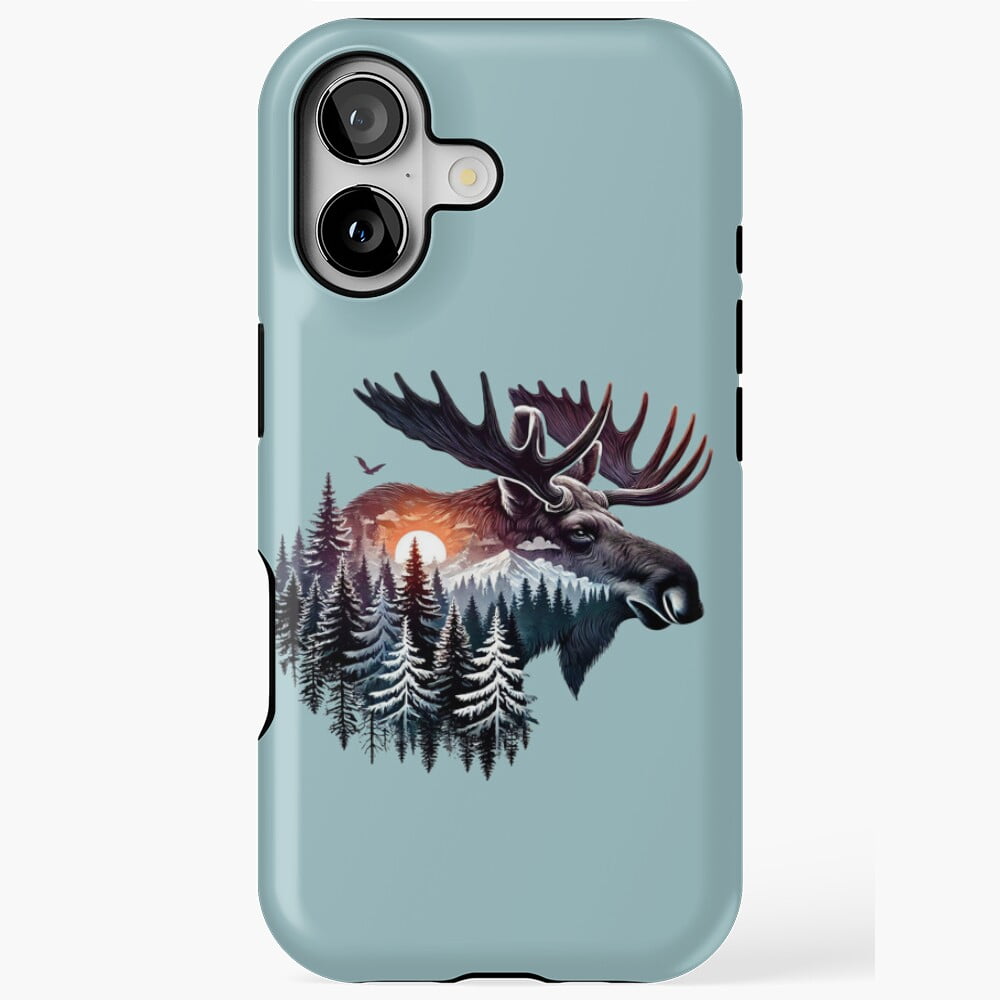 Majestic Winter Animals Digital Art Phone Case with iPhone 17 to 11 Pro ...