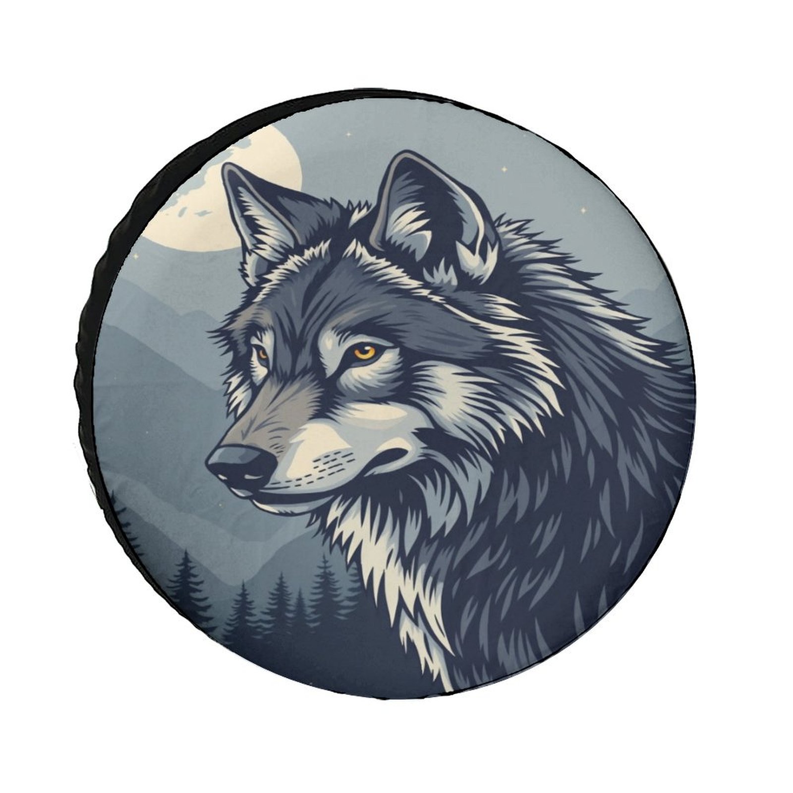 Majestic Wolf Moon Night Spare Tire Cover Weatherproof Wheel Camper ...