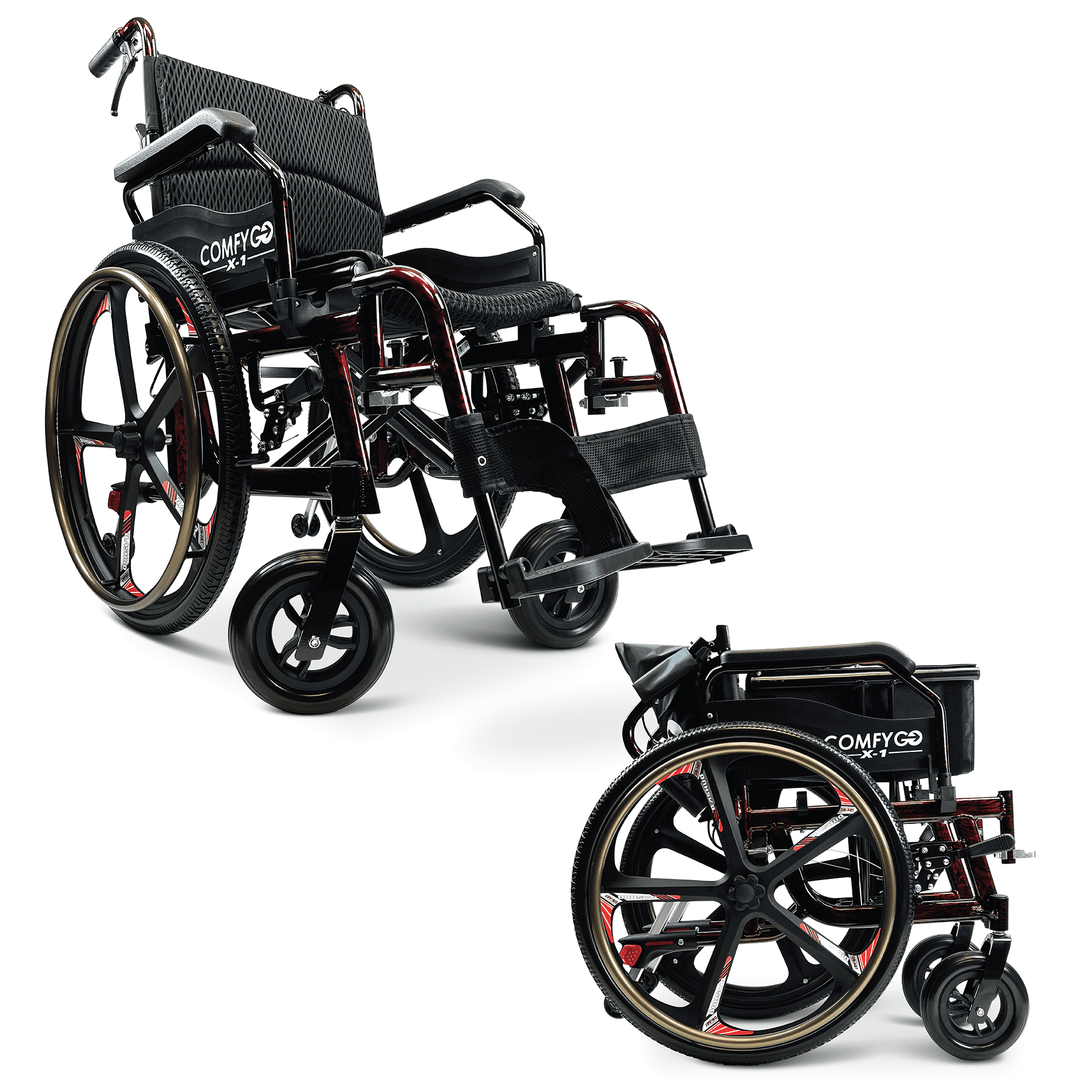 Majestic X-1 Ultra Lightweight Folding Manual Wheelchair for Adults ...