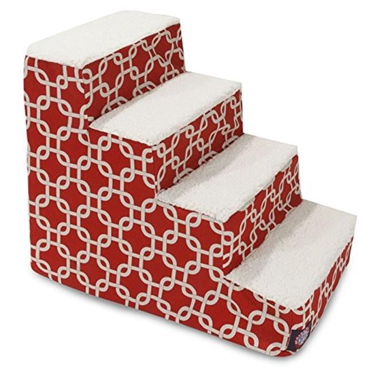 MajesticPet 4 Step Links Sherpa Pet Stairs, Red - Walmart.com