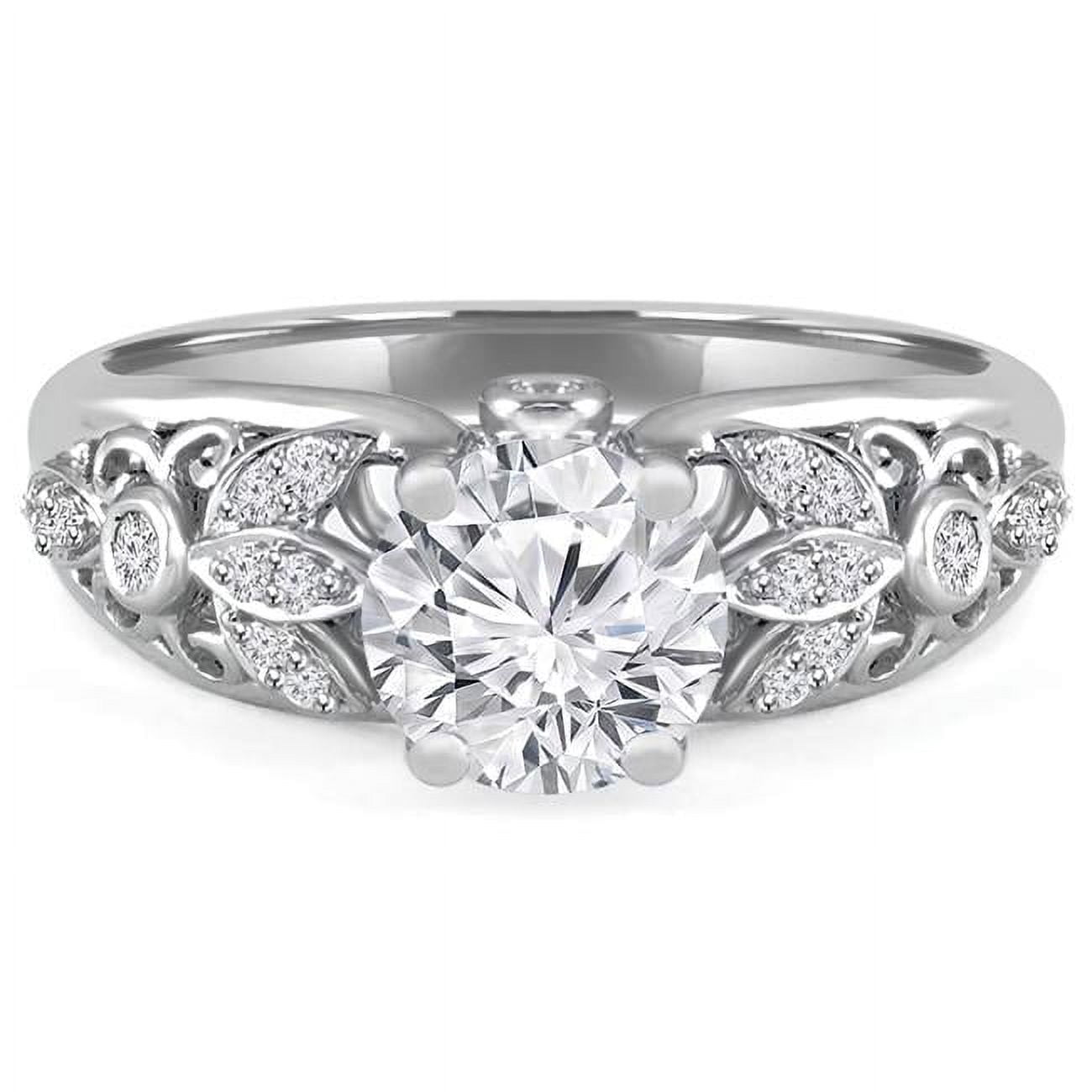 Majesty Diamonds MD240188-3.5 1.13 CTW Round Lab Created Diamond ...